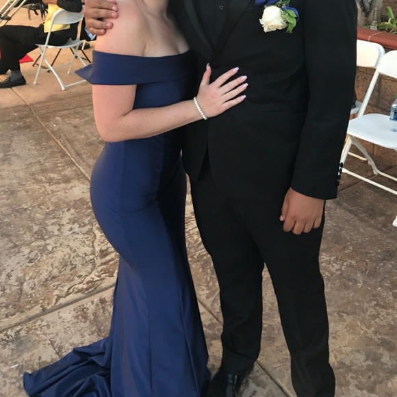 Dresses | Navy Blue Prom Dress | Poshmark